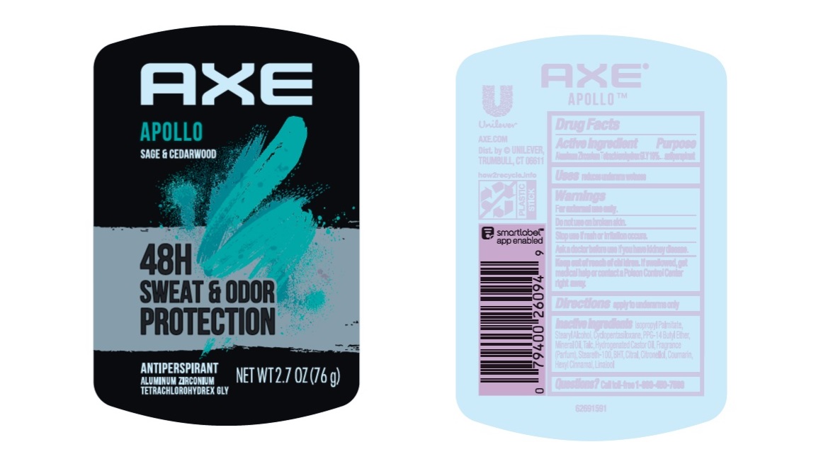 AXE- apollo sage and cedarwood 48h sweat and odor protection ...