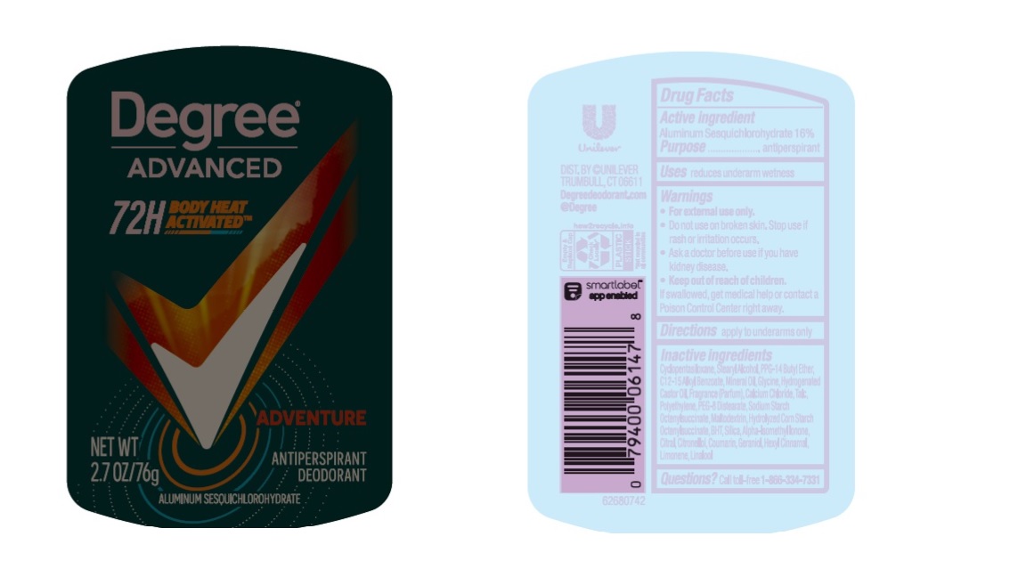 DEGREE- advanced advanture 72h antiperspirant deodorant stick