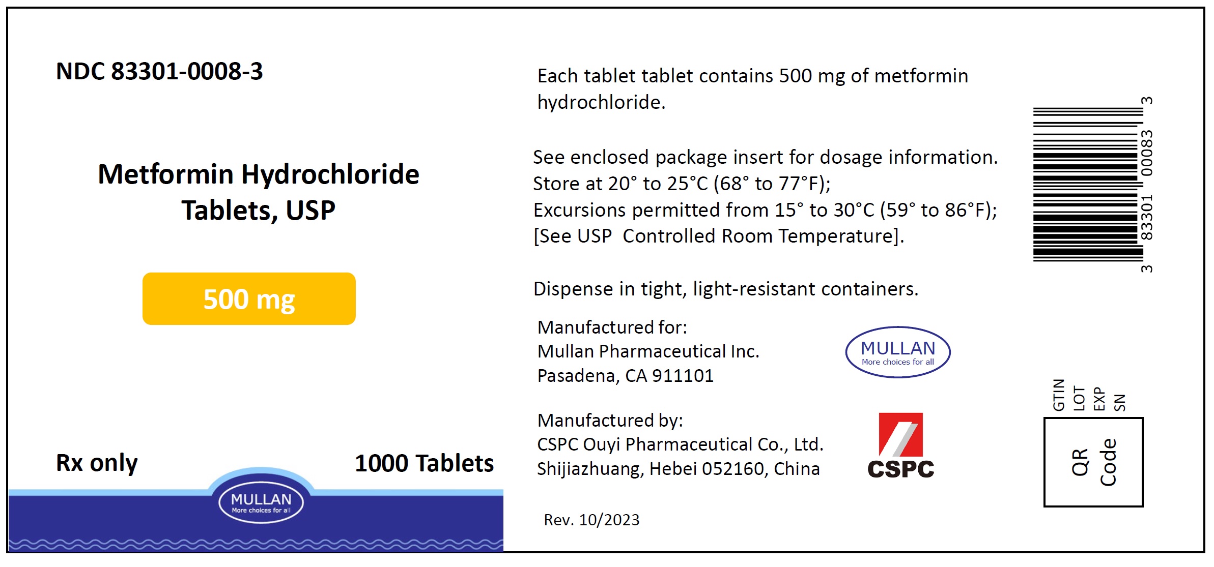 METFORMIN HYDROCHLORIDE tablet, coated
