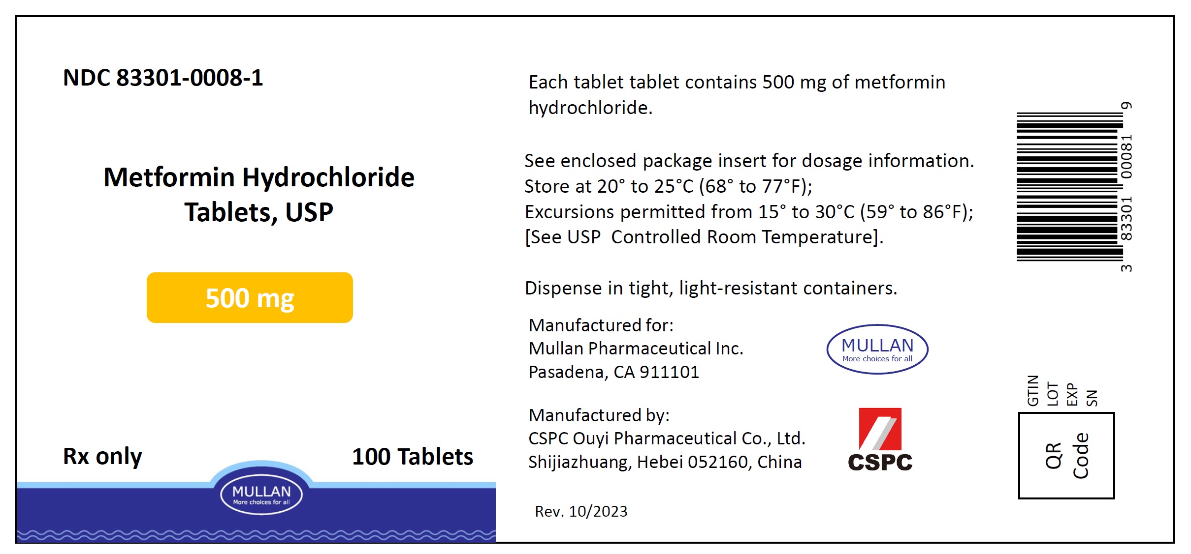 METFORMIN HYDROCHLORIDE tablet, coated