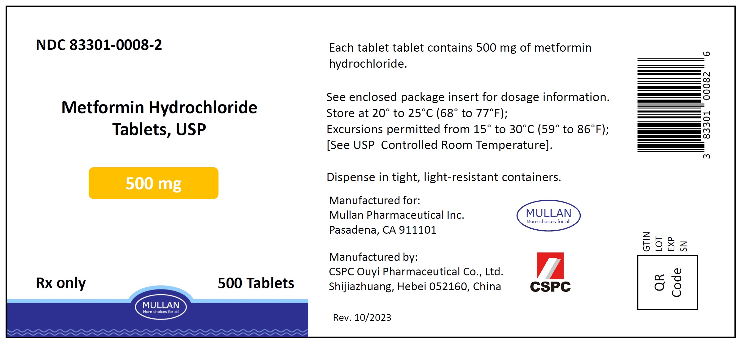 METFORMIN HYDROCHLORIDE tablet, coated