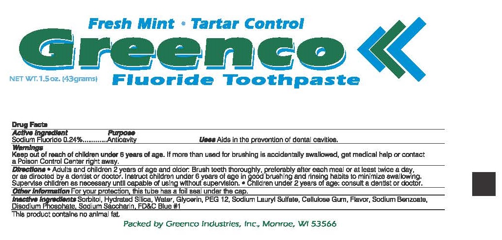 GREENCO paste, dentifrice