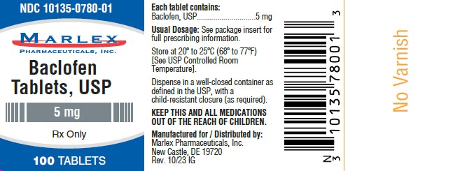 Baclofen by Marlex Pharmaceuticals, Inc. BACLOFEN tablet