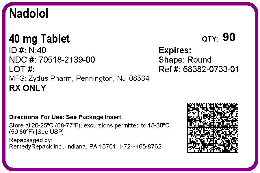 Nadolol by REMEDYREPACK INC. NADOLOL tablet