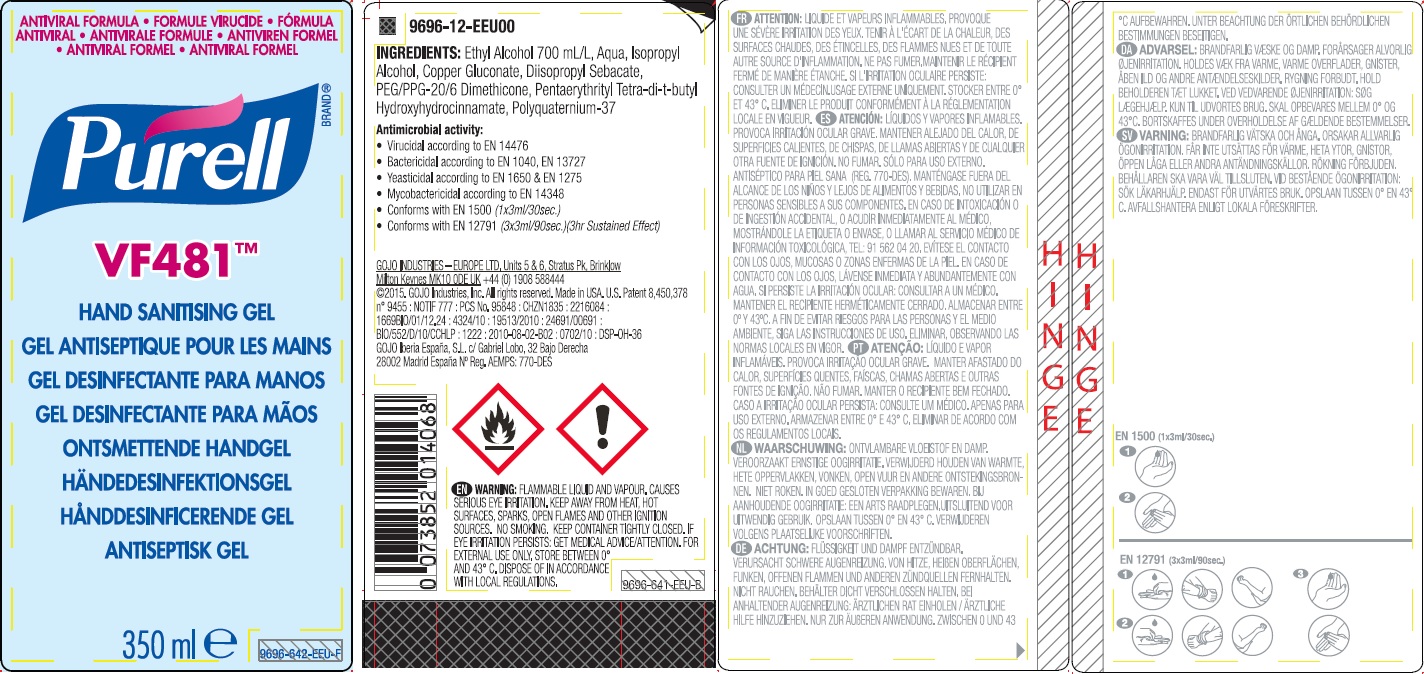 PURELL HAND SANITISING GEL VF481- alcohol gel
