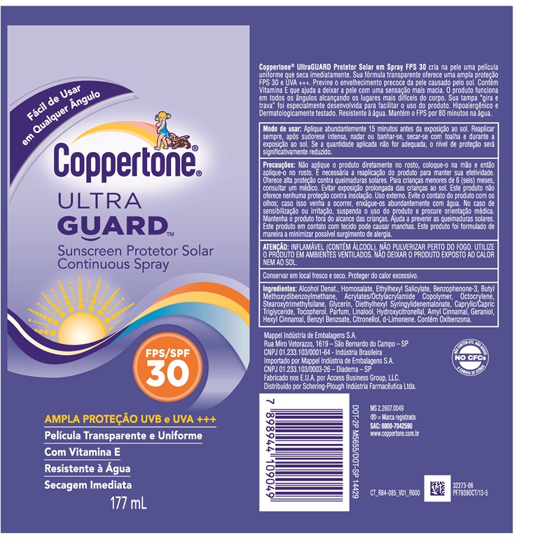COPPERTONE ULTRAGUARD- avobenzone, homosalate, octisalate, octocrylene ...