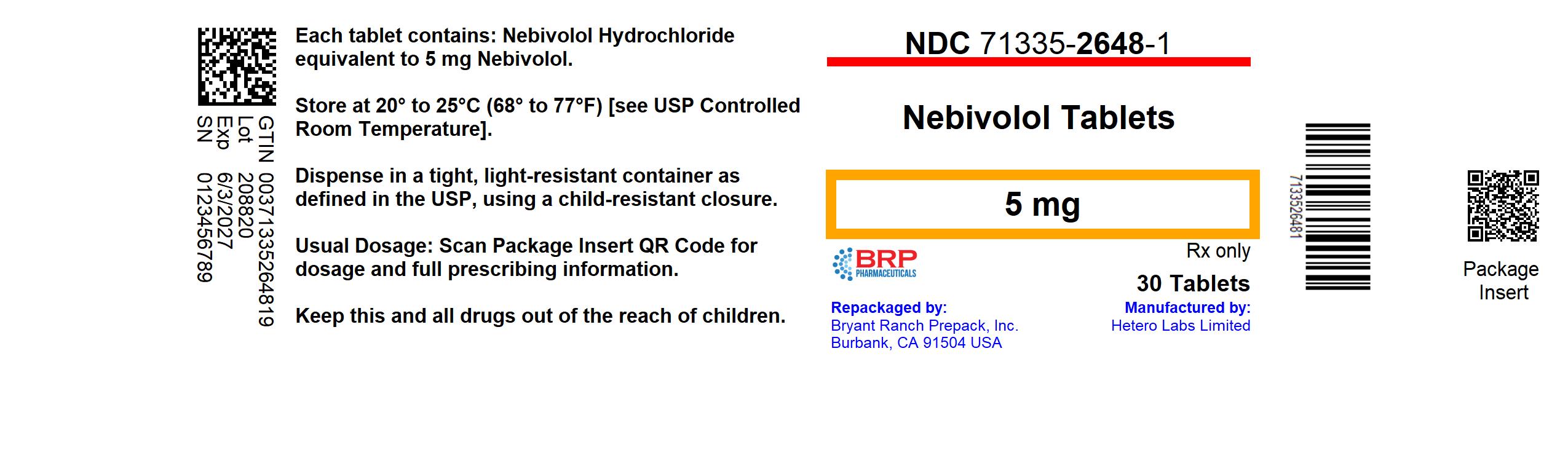 NEBIVOLOL by Bryant Ranch Prepack NEBIVOLOL tablet