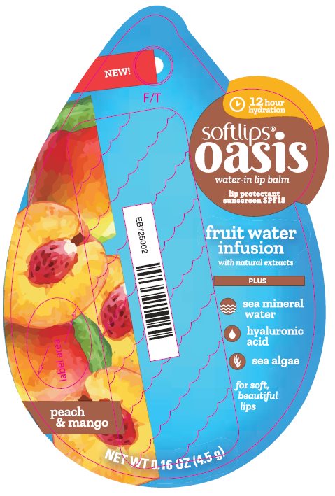 SOFTLIPS OASIS PEACH MANGO- dimethicone, oxybenzone, octinoxate stick