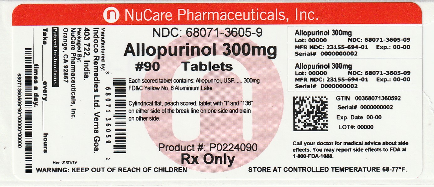 Allopurinol by NuCare Pharmaceuticals,Inc. ALLOPURINOL tablet