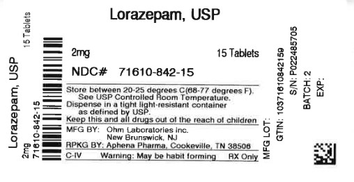 Lorazepam by Aphena Pharma Solutions - Tennessee, LLC LORAZEPAM tablet