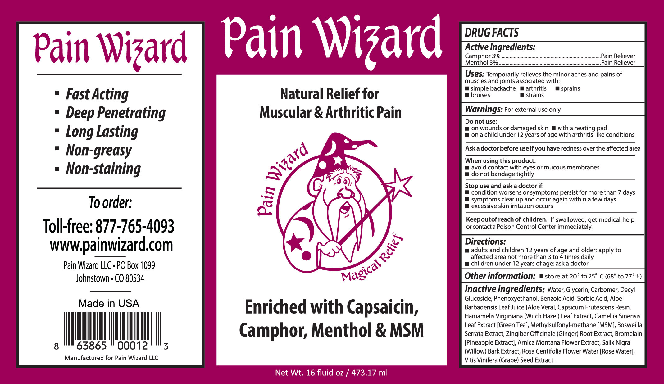 PAIN RELIEVING CREAM- camphor and menthol cream