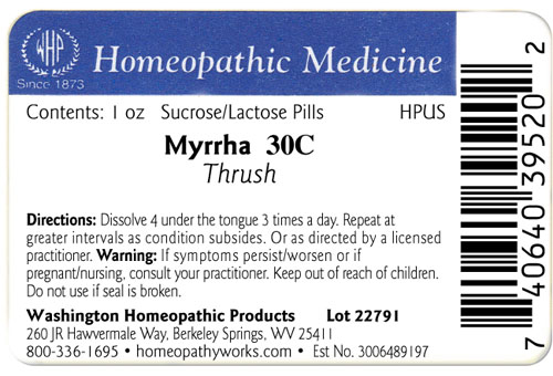 Myrrha by Washington Homeopathic Products MYRRHA- myrrh pellet