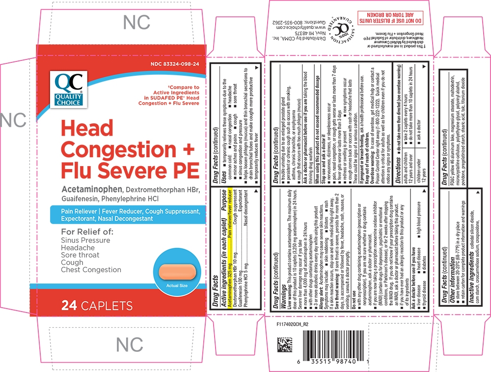 HEAD CONGESTION PLUS FLU SEVERE PE- acetaminophen, dextromethorphan ...