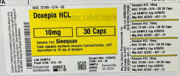 Doxepin HCL by Direct_rx DOXEPIN HCL capsule