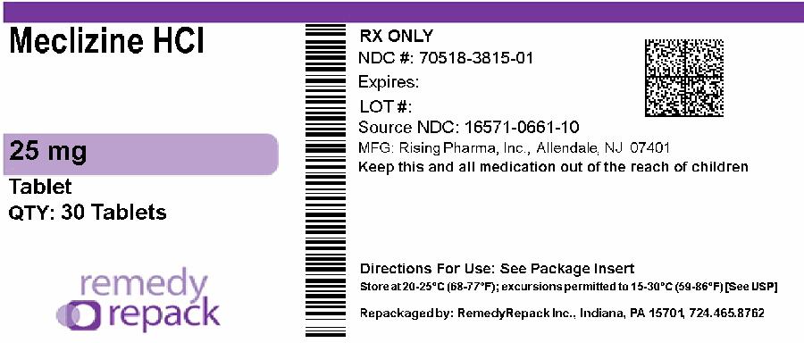 MECLIZINE HYDROCHLORIDE tablet