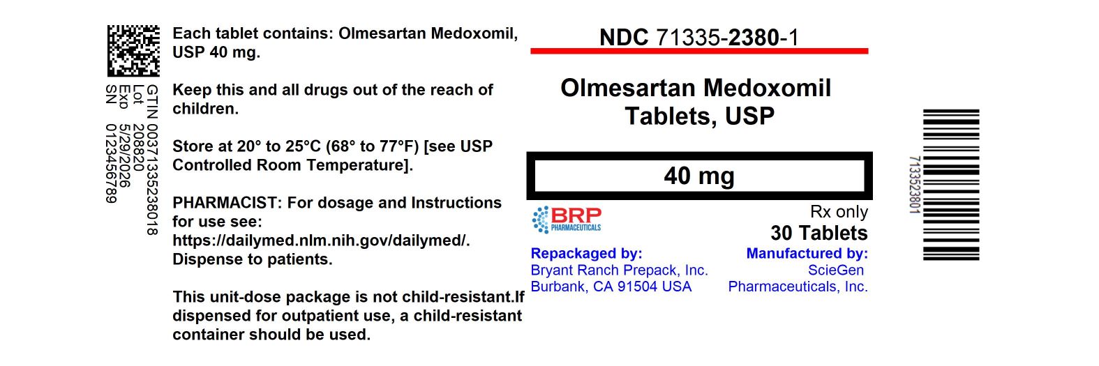 OLMESARTAN MEDOXOMIL tablet, film coated
