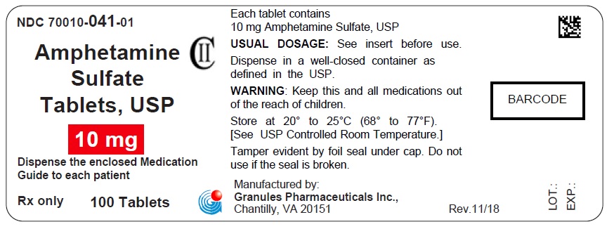 Amphetamine Sulfate Tablets, USP CII