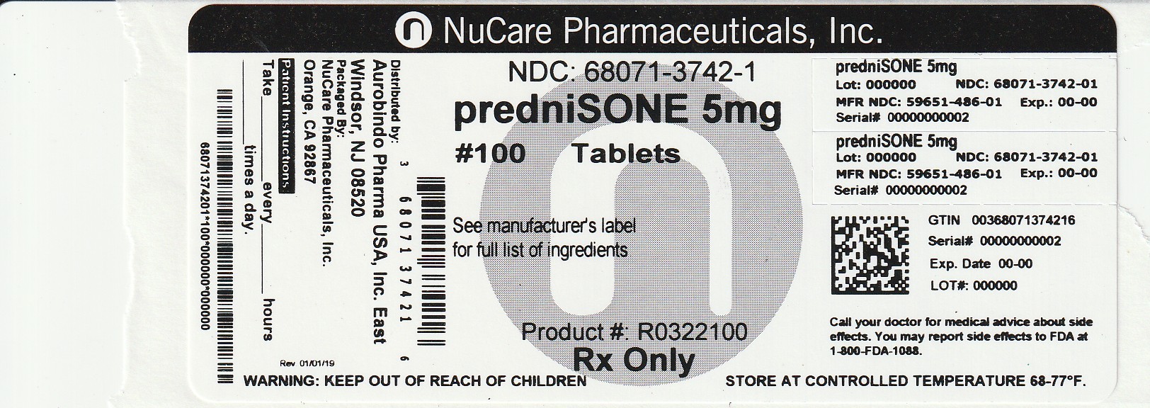 PREDNISONE by NuCare Pharmaceuticals, Inc. PREDNISONE tablet