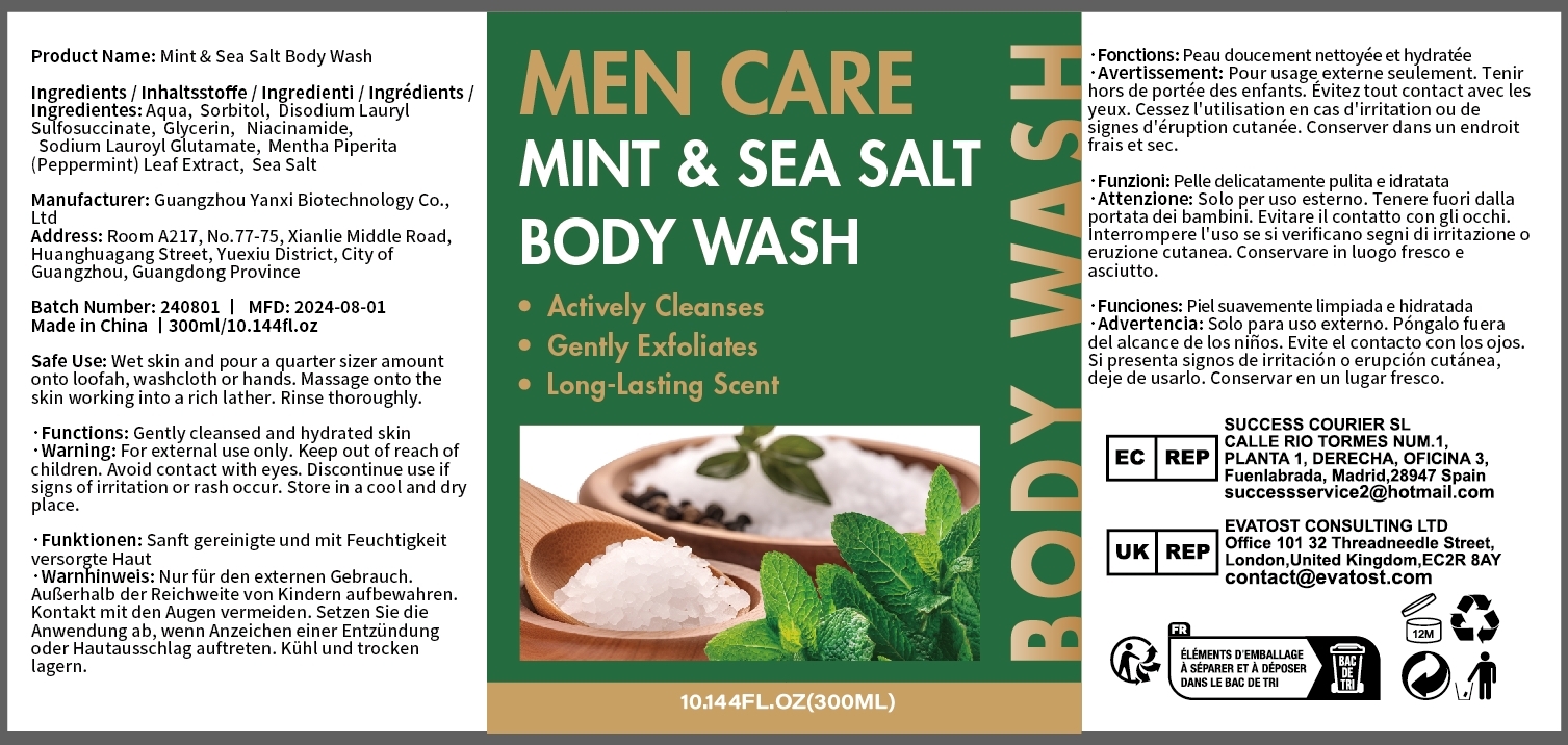 MINT SEA SALT BODY WASH cream