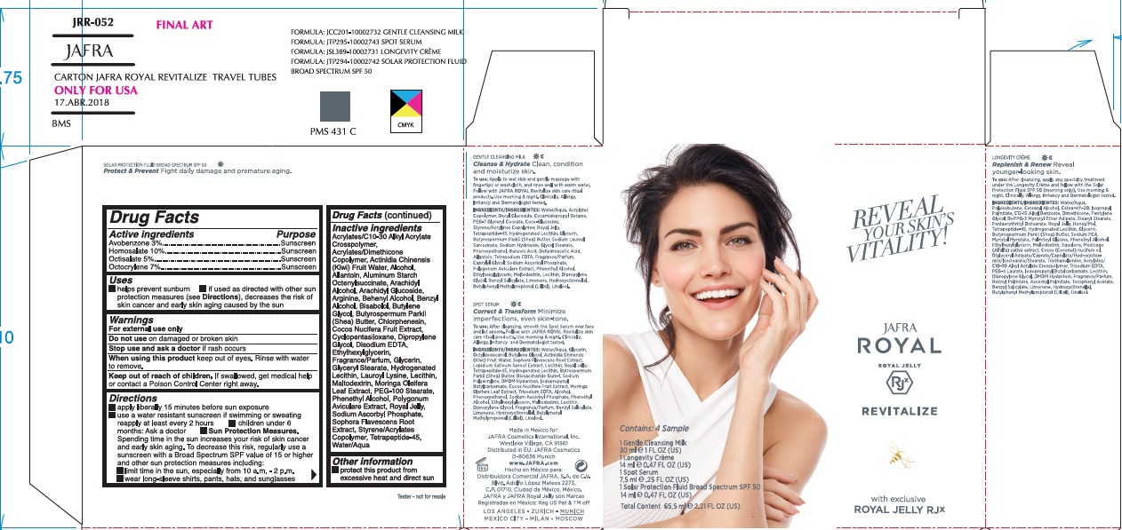 JAFRA ROYAL DEFY SAMPLE KIT- avobenzone, homosalate, octisalate ...