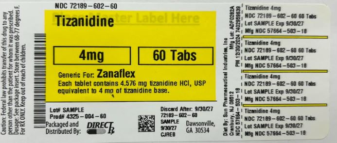 Tizanidine by Direct_rx TIZANIDINE tablet