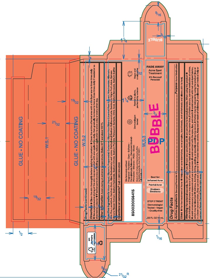 BUBBLE FADE AWAY ACNE SPOT TREATMENT- benzoyl peroxide emulsion