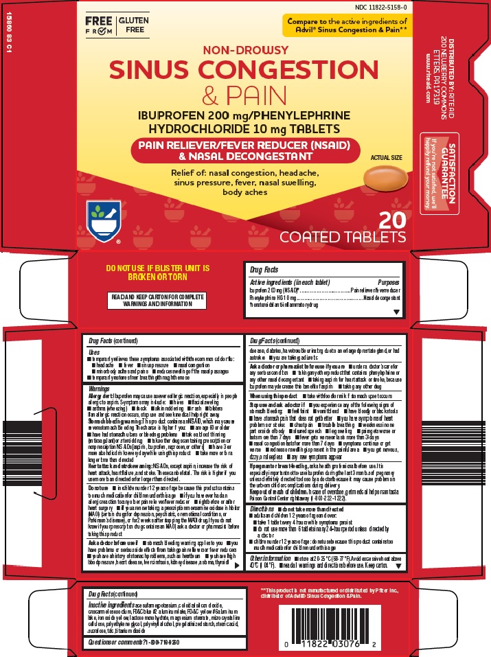 SINUS CONGESTION AND PAIN- ibuprofen, phenylephrine hydrochloride ...