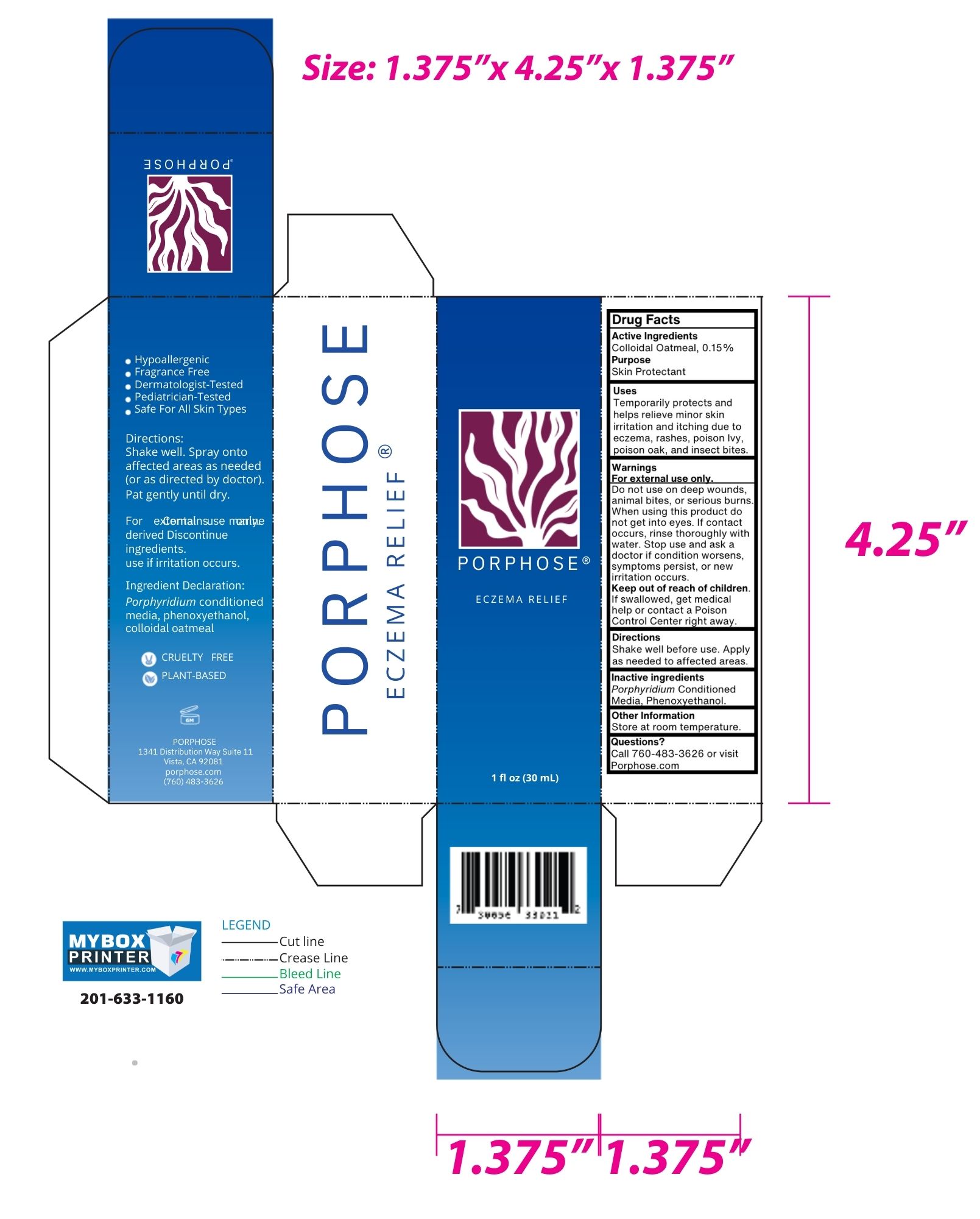 PORPHOSE- colloidal oatmeal topical spray spray