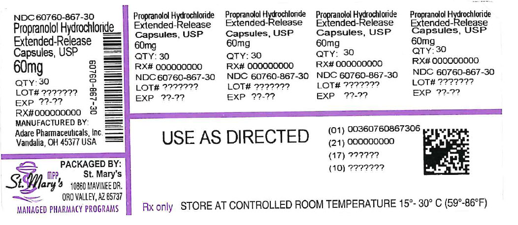 PROPRANOLOL HYDROCHLORIDE capsule, extended release