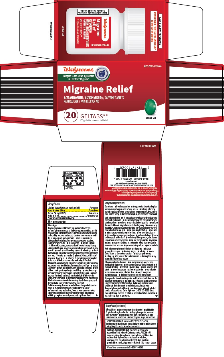MIGRAINE RELIEF- acetaminophen, aspirin, caffeine tablet, film coated