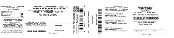 TARINA 24 FE- norethindrone acetate and ethinyl estradiol and ferrous ...