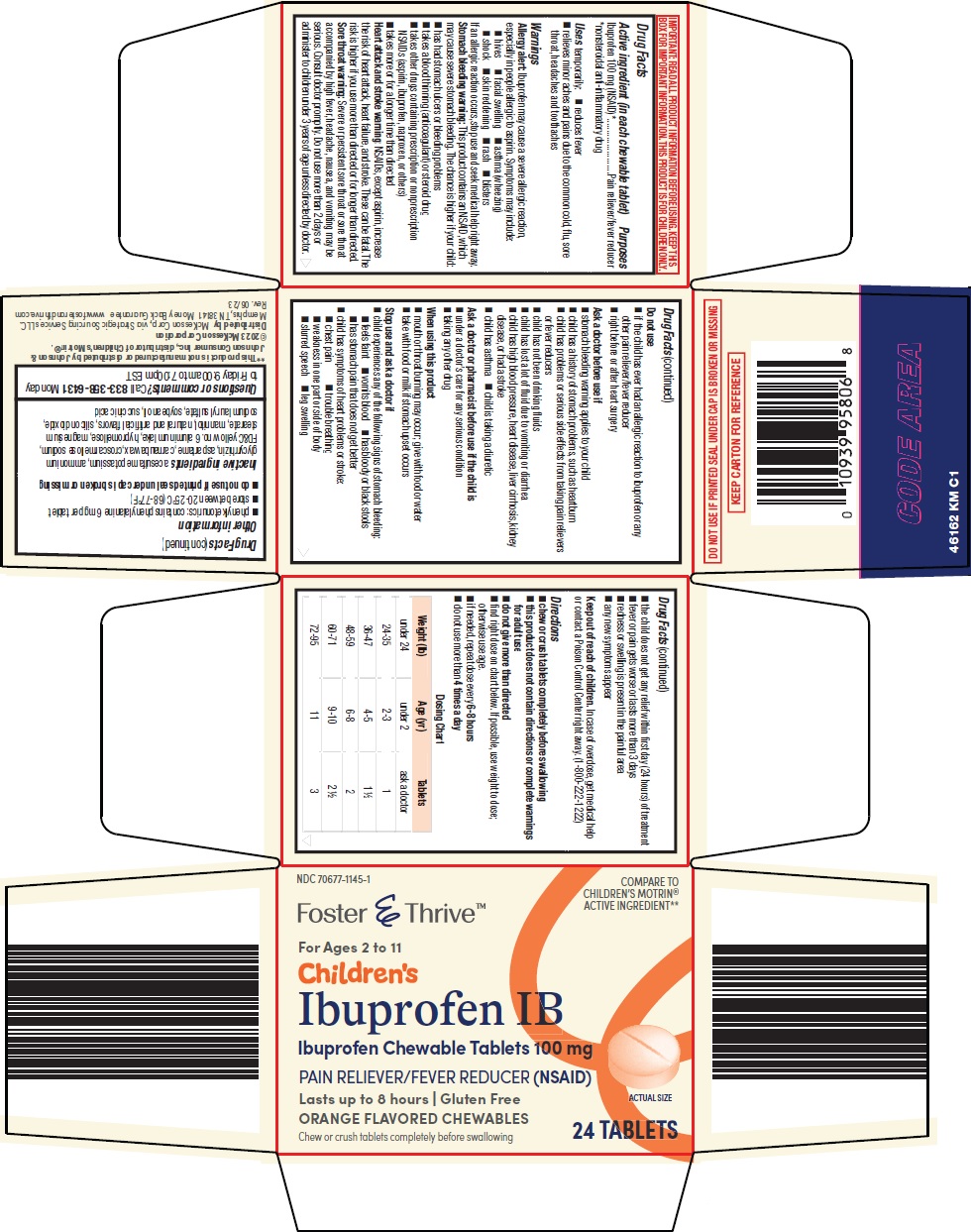 FOSTER AND THRIVE CHILDRENS IBUPROFEN IB- ibuprofen tablet, chewable