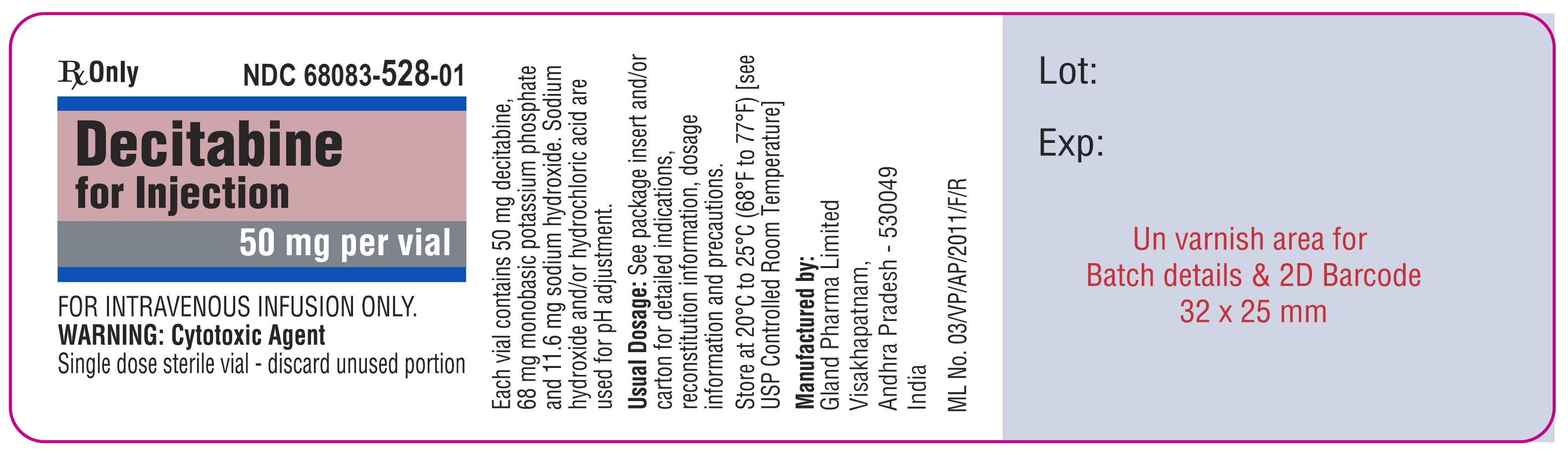 DECITABINE injection, powder, lyophilized, for solution