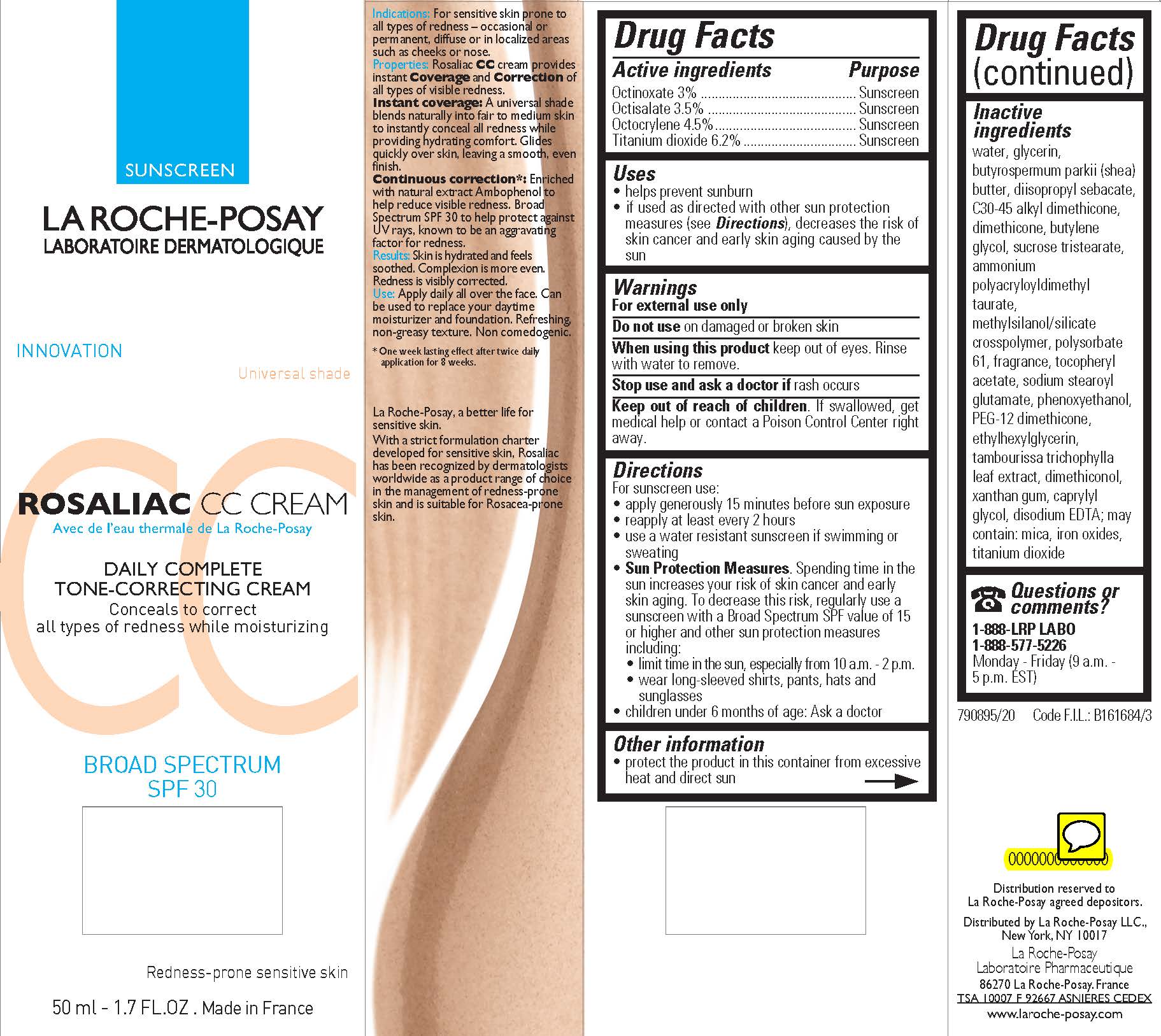 LA ROCHE POSAY LABORATOIRE DERMATOLOGIQUE ROSALIAC DAILY COMPLETE TONE ...