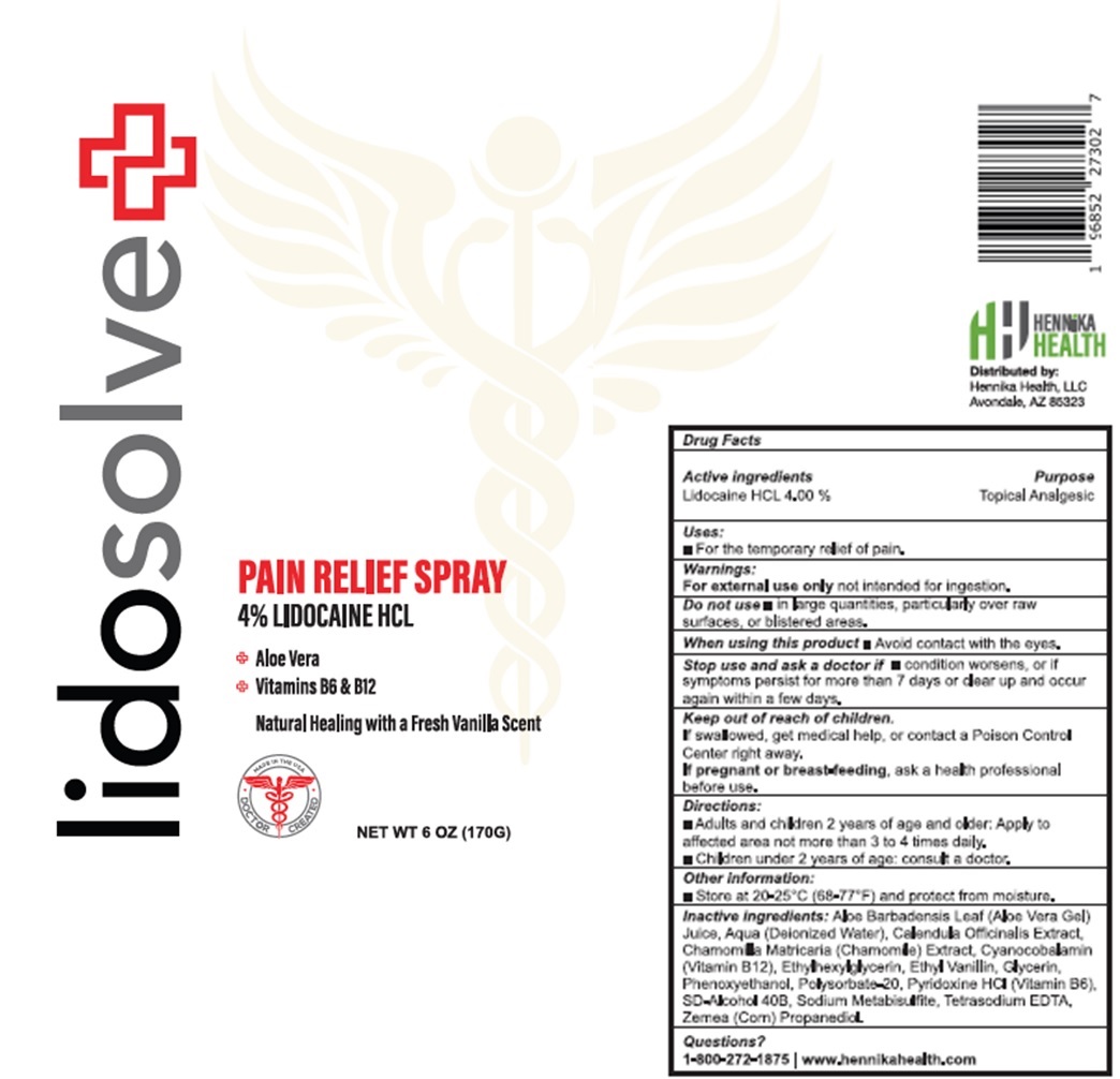 LIDOSOLVE PAIN RELIEF- lidocaine hydrochloride liquid