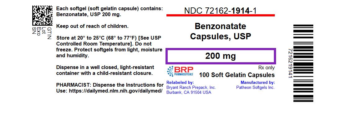 BENZONATATE CAPSULES USP, 100 mg and 200 mg