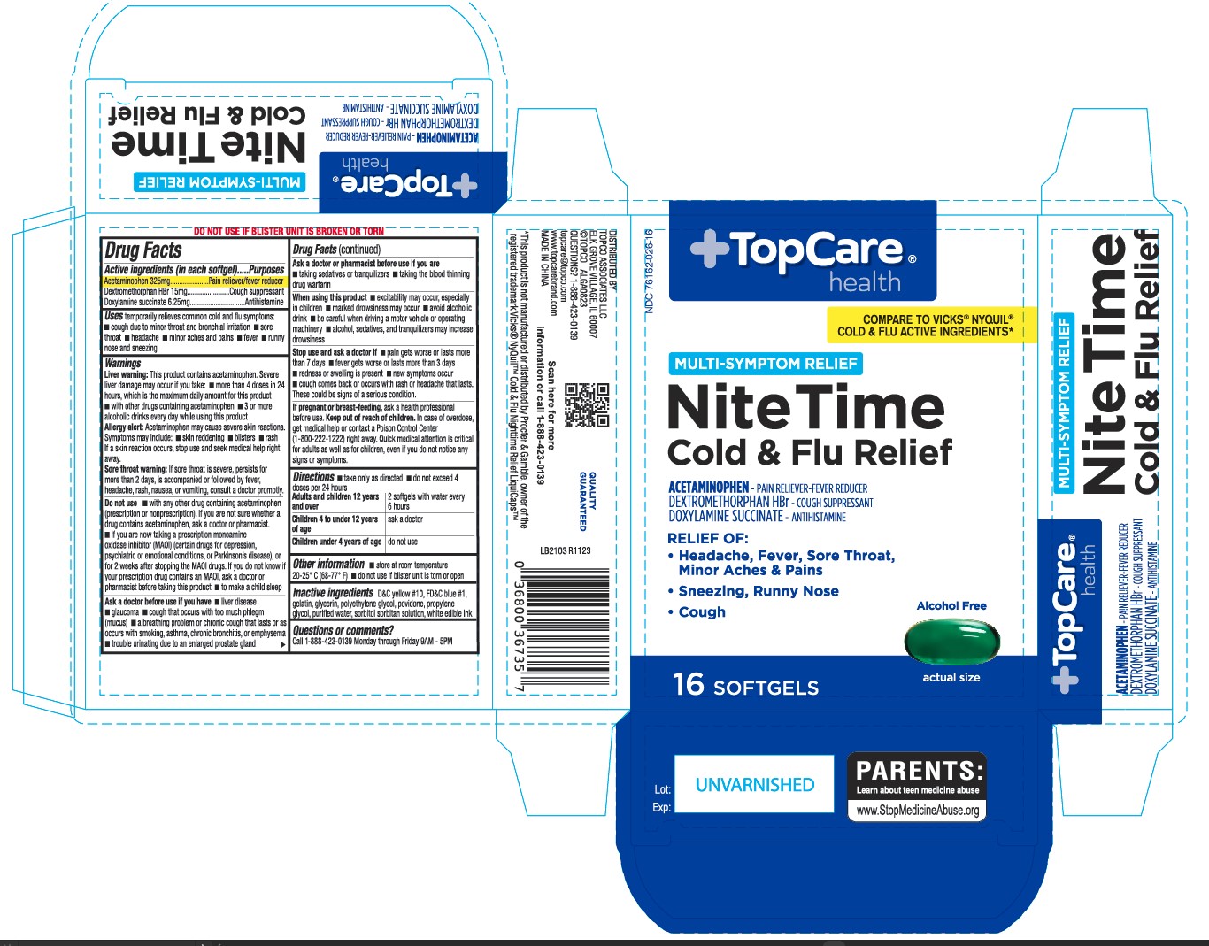 NITE TIME COLD AND FLU RELIEF capsule, liquid filled