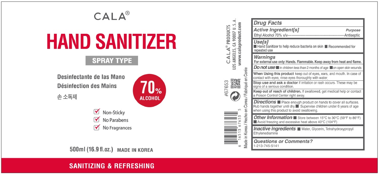 CALA HAND SANITIZER- ethyl alcohol spray