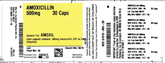 AMOXICILLIN by DIRECT RX AMOXICILLIN capsule