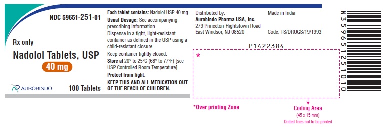 Nadolol by Aurobindo Pharma Limited NADOLOL tablet