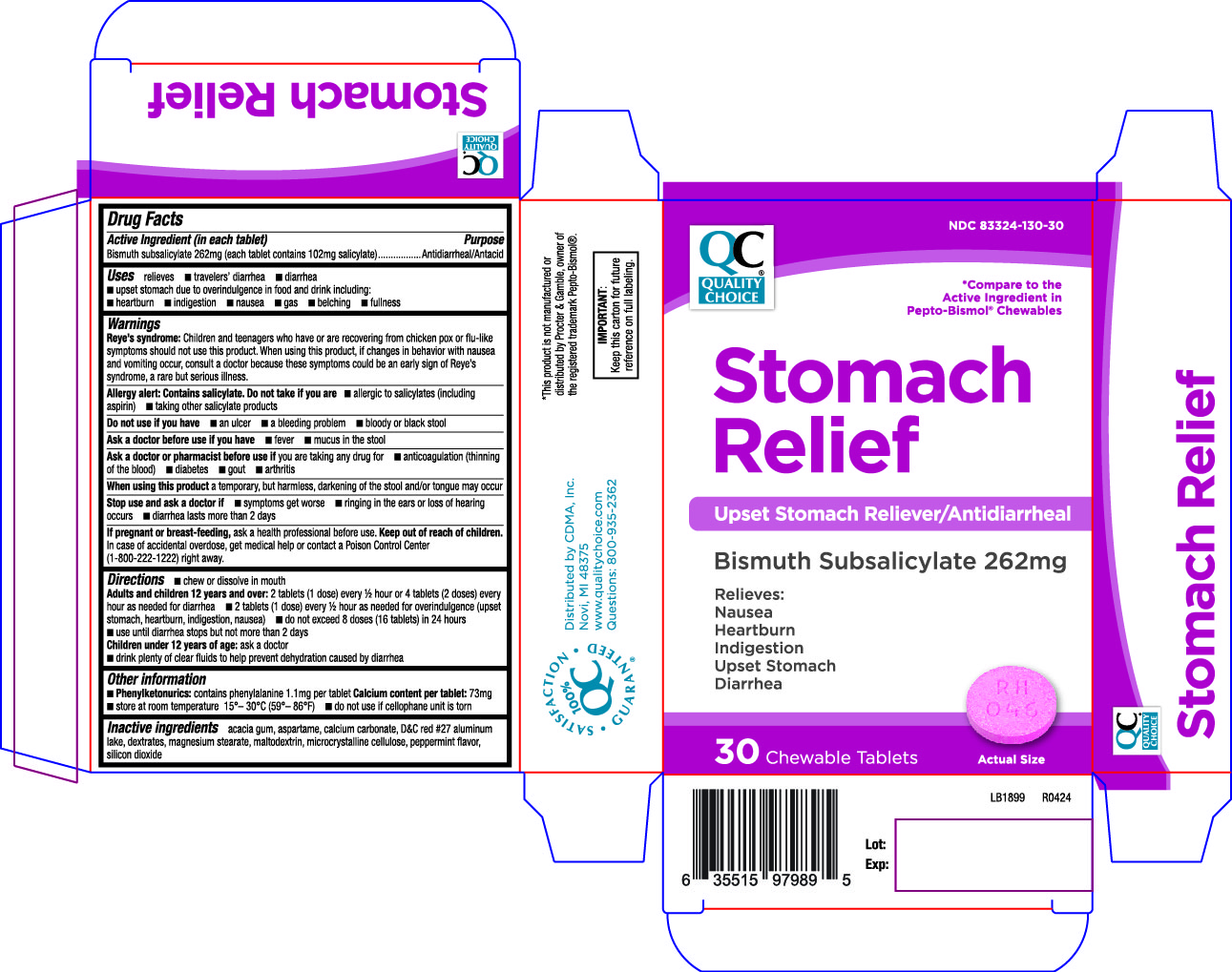 Stomach Relief by Chain Drug Marketing Association, Inc. STOMACH RELIEF ...