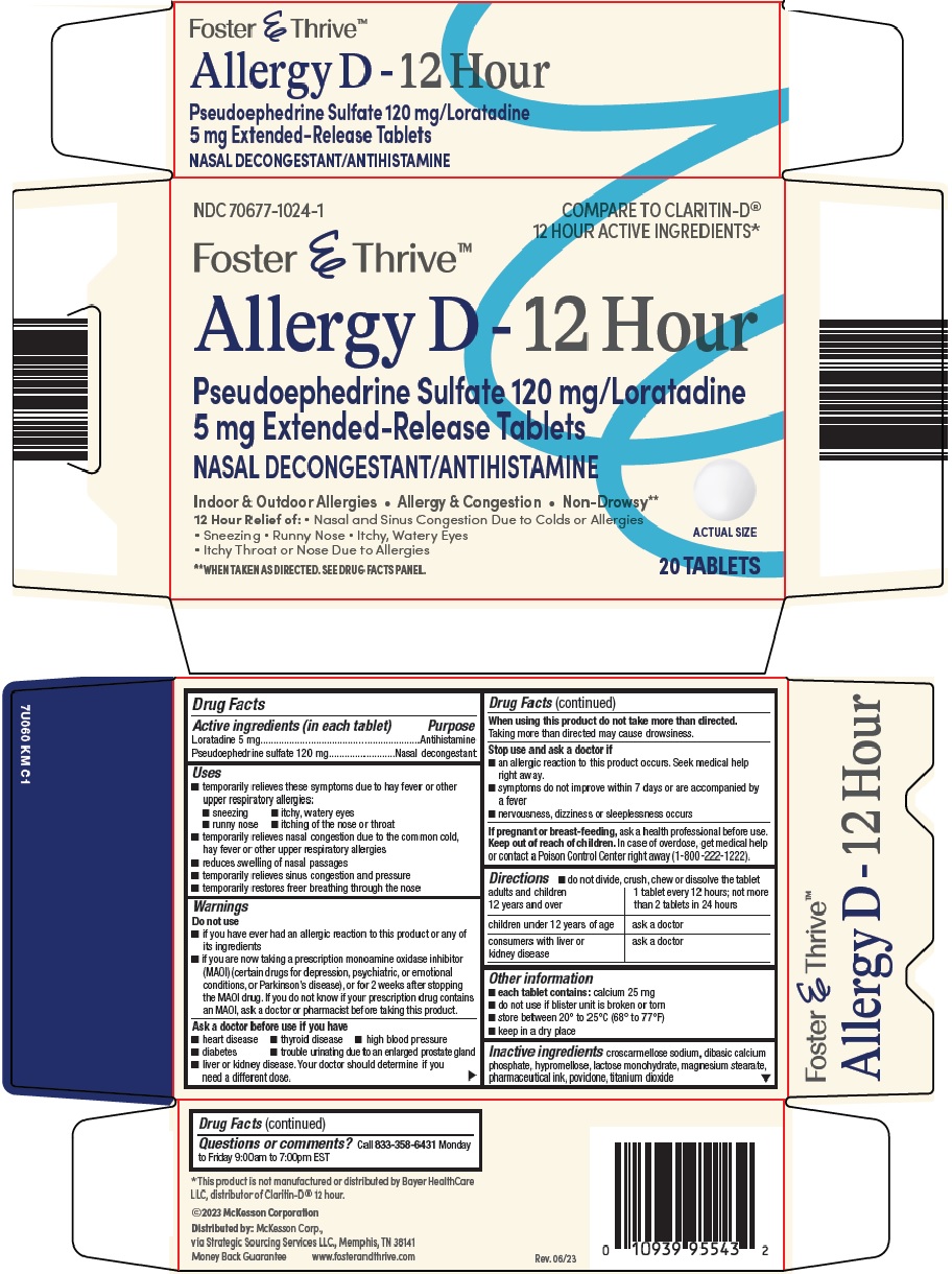 FOSTER AND THRIVE ALLERGY D 12 HOUR- loratadine, pseudoephedrine ...