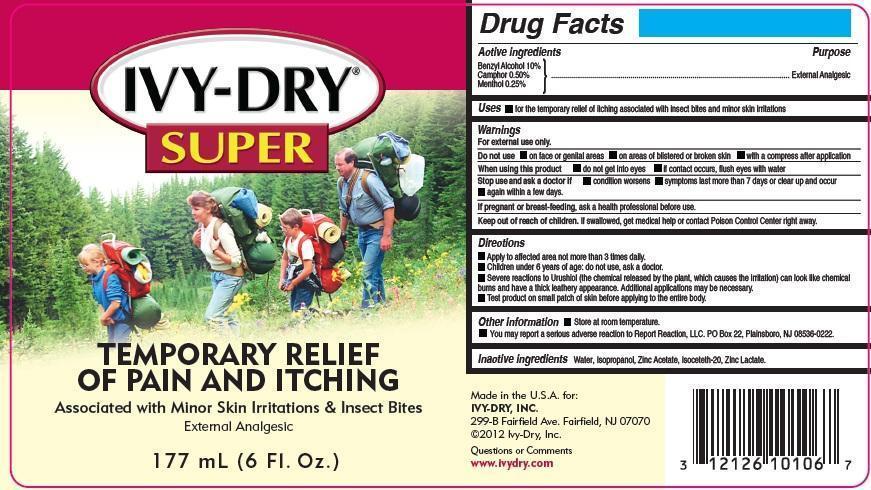IVY-DRY SUPER- benzyl alcohol, camphor, menthol spray