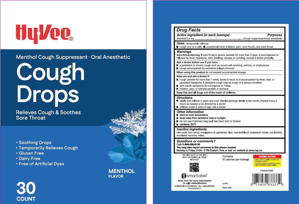 HYVEE COUGH DROPS MENTHOL- menthol lozenge