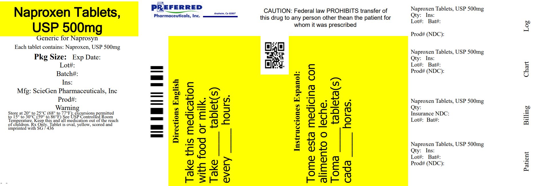Naproxen by Preferred Pharmaceuticals Inc. NAPROXEN tablet