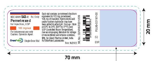 PEMETREXED- pemetrexed disodium injection, powder, lyophilized, for ...