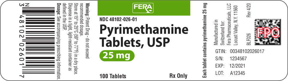 Pyrimethamine by Fera Pharmaceuticals, LLC PYRIMETHAMINE tablet
