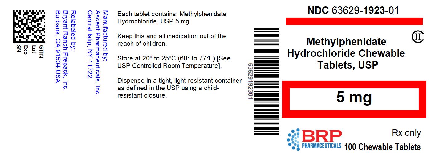 METHYLPHENIDATE HYDROCHLORIDE tablet, chewable