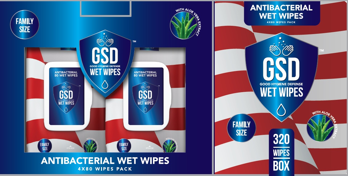 GSD GOOD HYGIENE DEFENSE WET WIPES- benzalkonium chloride cloth