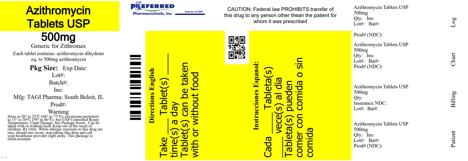 AZITHROMYCIN DIHYDRATE tablet, film coated